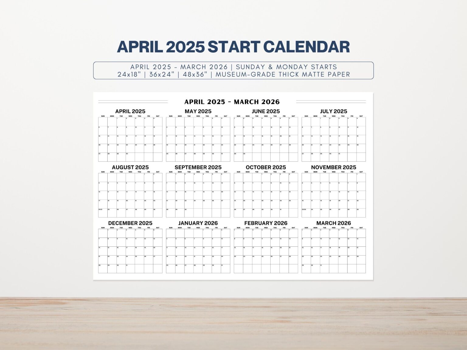 2026 Fiscal Calendar