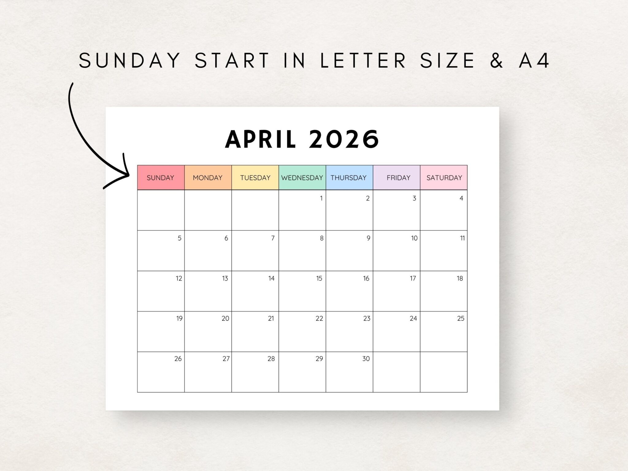 April 2026 Printable Calendar Tumblr - Printable 2026 Calendar